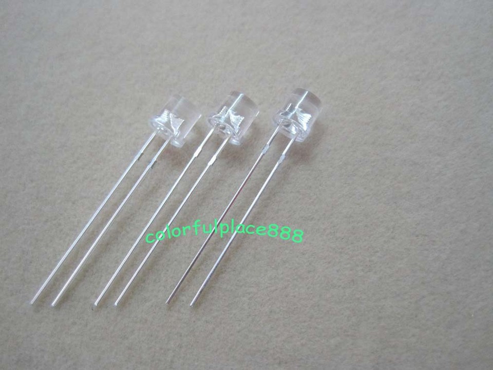 1000pcs New 5mm Red Flat Top LED Lamp Super Bright Wide Angle Leds FREE ...