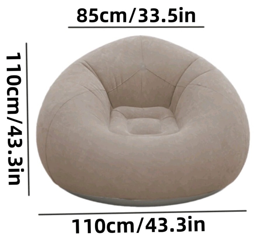 Large Slouchy Inflatable Sofa Chairs Lounger Seat Bean Bag Sofas Pouf ...