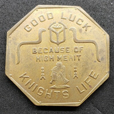 Vintage 1937 Knights Life Insurance Co. Pittsburgh, Pa. Good Luck Token ...