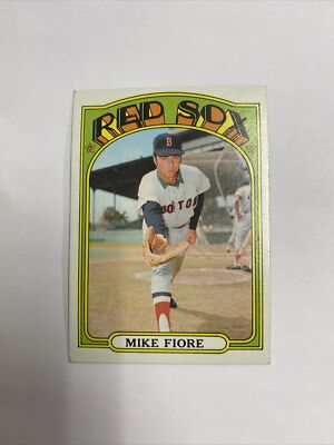 1972 Topps Baseball Mike Fiore Boston Red Sox Card #199 | eBay