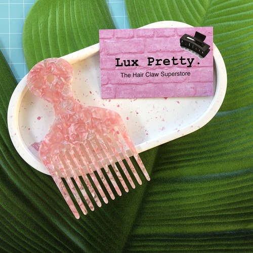 Hair Wide Tooth Comb Candy Pink Shine | eBay Australia
