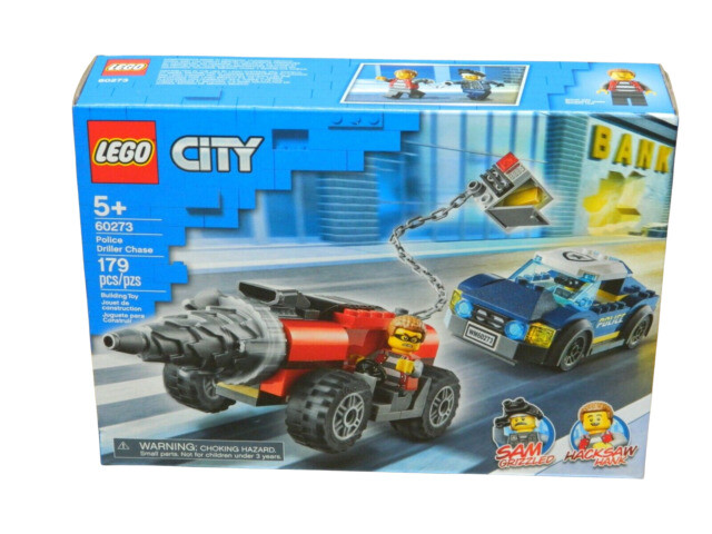 New LEGO City 60273 Police Driller Chase 179 Pcs 5+ Sealed Building Toy ...