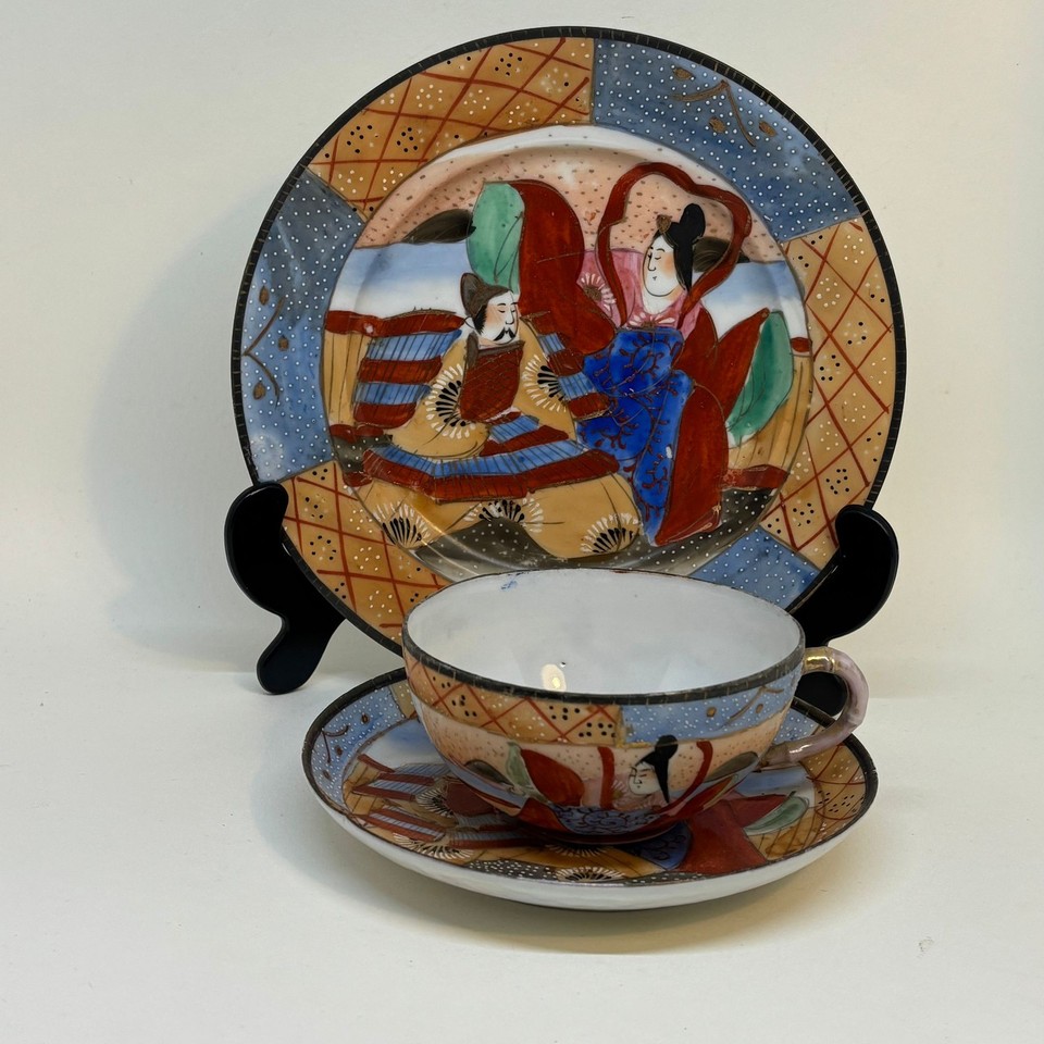 Vintage Handpainted Japanese Tea Plate, Tea Cup & Saucer Set | eBay