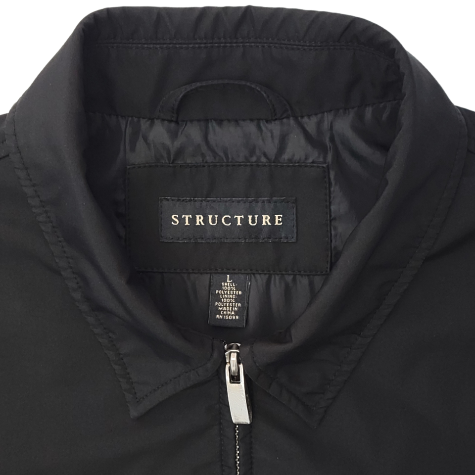 Structure Men's Zip-Front Jacket Black Size L - Vintage | eBay