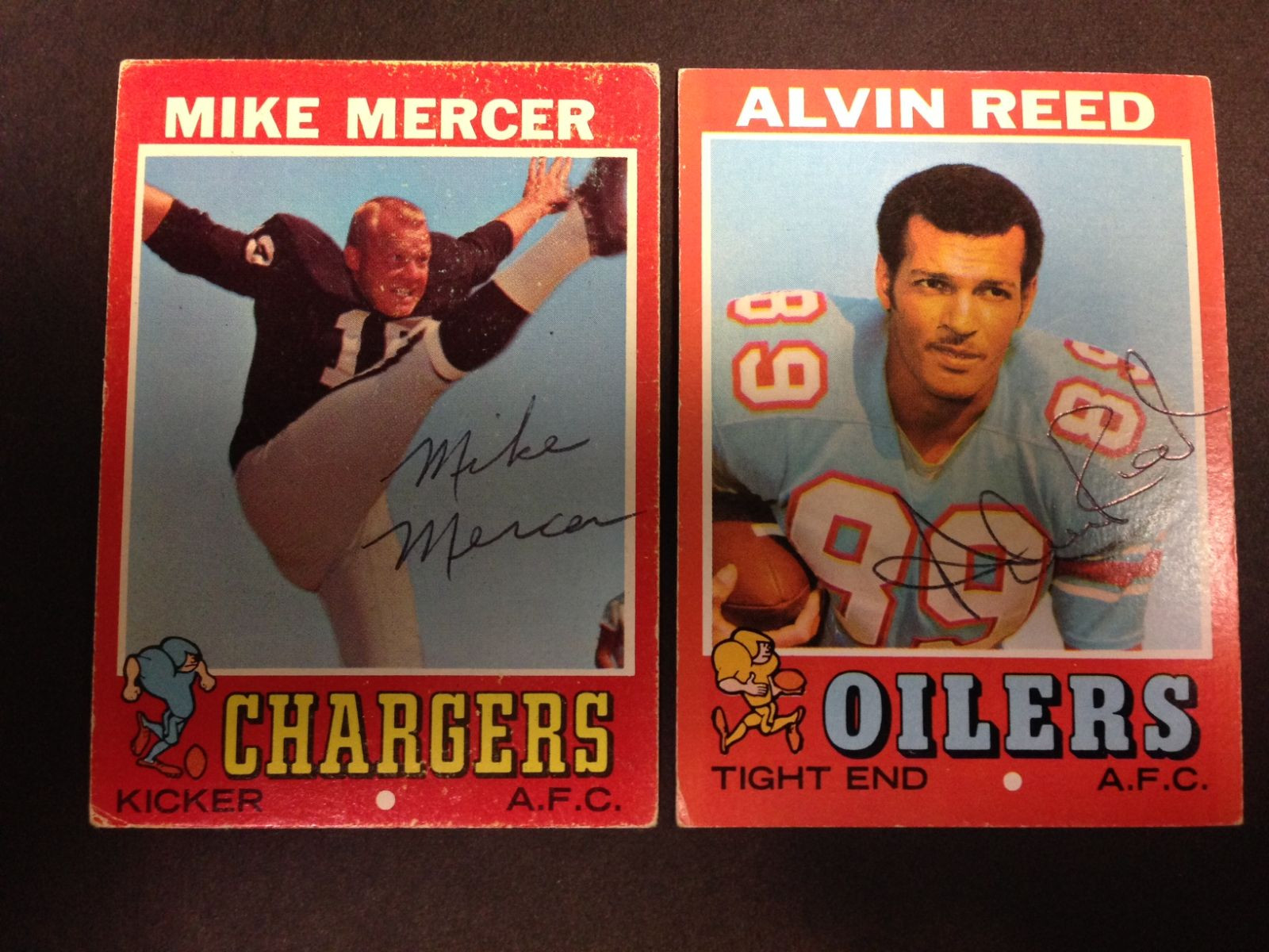Autographed 1971 Topps Alvin Reed Houston Oilers Football Card with COA ...