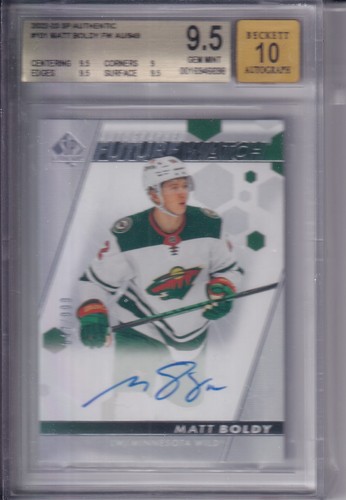 2022-23 MATT BOLDY UD SP AUTHENTIC FUTURE WATCH AUTO RC #101 647/999 ...