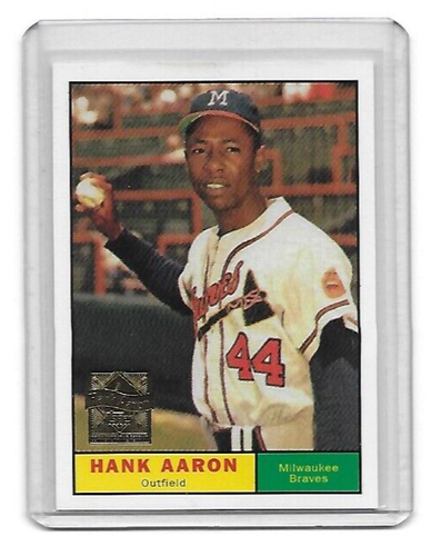 2000 Topps Hank Aaron Reprints Limited Edition Hank Aaron (1961 Topps ...