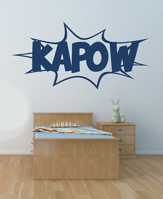 KAPOW Quote, Vinyl Wall Art Sticker, Mural, Decal, Comic Book Slogan ...