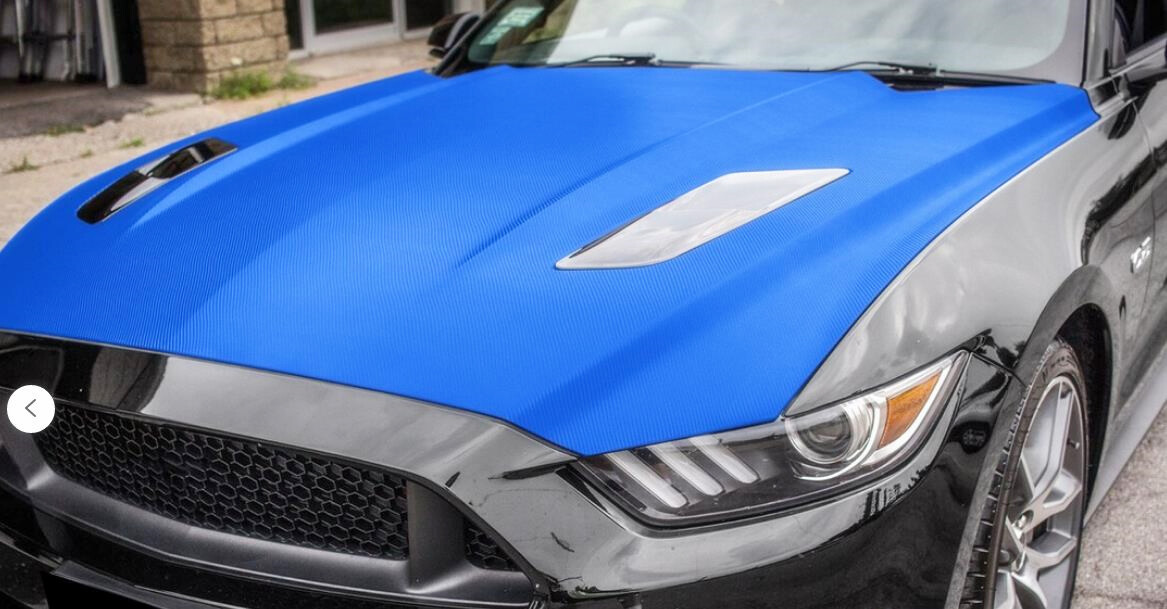 Car Vinyl Wrap Sky Blue Carbon Fiber Blue Vinyl Stickers Film Decals ...