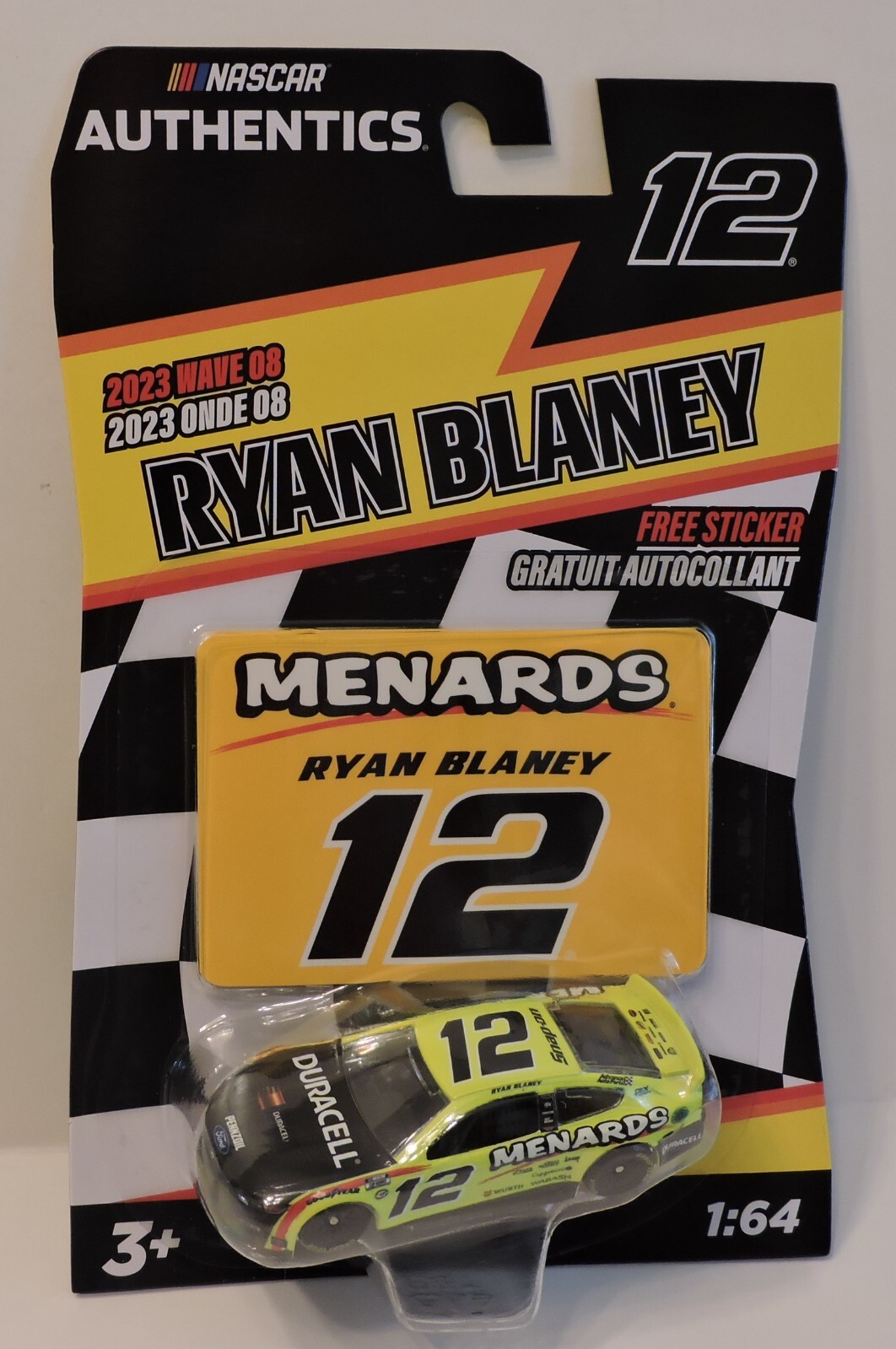 2023 RYAN BLANEY #12 MENARDS DURACELL NASCAR AUTHENTICS 1:64 W/TEAM ...