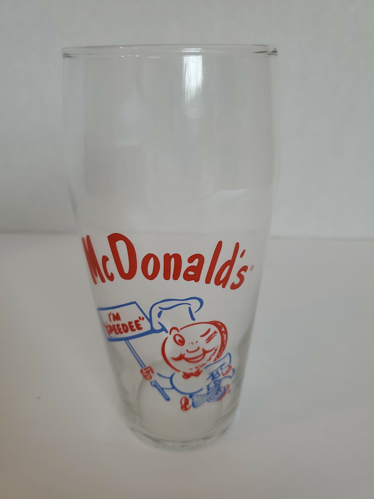Vintage Style 1995 McDonalds SpeeDee Glass Cup Soda Original Hamburger ...