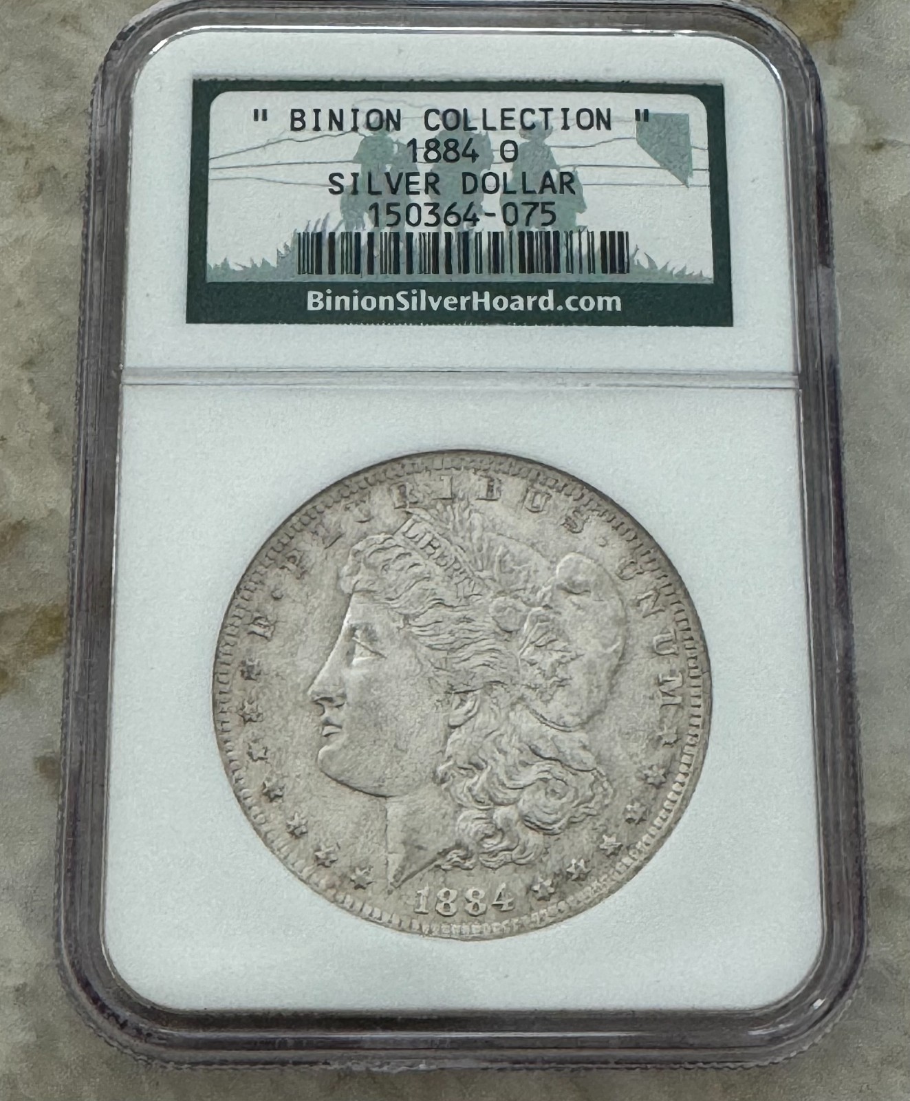 1884-O Binion Silver Morgan Dollar - NGC Certified - Binion Collection ...