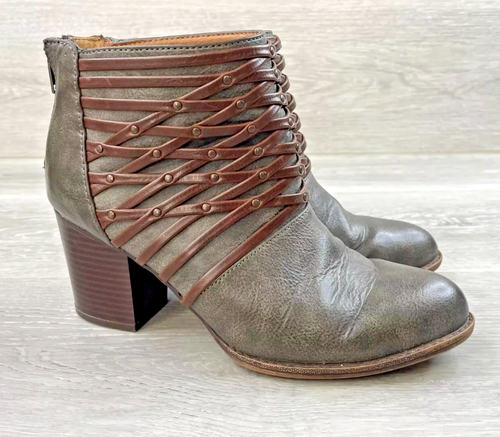Eurosoft Sofft Women's Boot Gray Leather 6.5 Casual Comfort Western ...