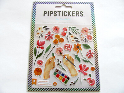 Pipsticks Foiled Watercolor Flowers Painted Petals Sticker Sheet NIP | eBay