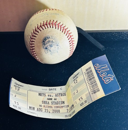 Major League Baseball New York Mets Shea Stadium 2008 Ball & Ticket ...