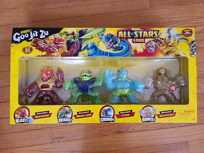 Heroes of Goo Jit Zu All Stars 4 Pack Blazagon Rock Jaw Tyro Smashadon ...