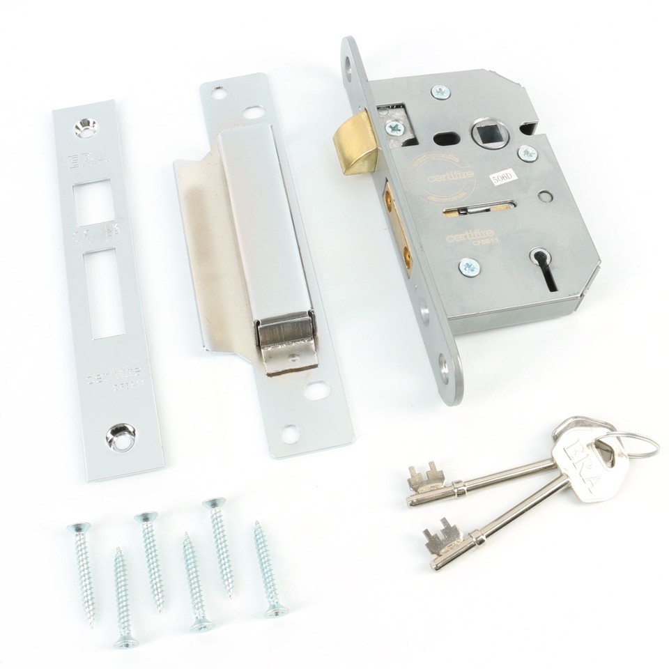 ERA 5 LEVER SASHLOCK/DEADBOLT DOOR LOCK 2.5"/3" Brass/Chrome/Satin ...