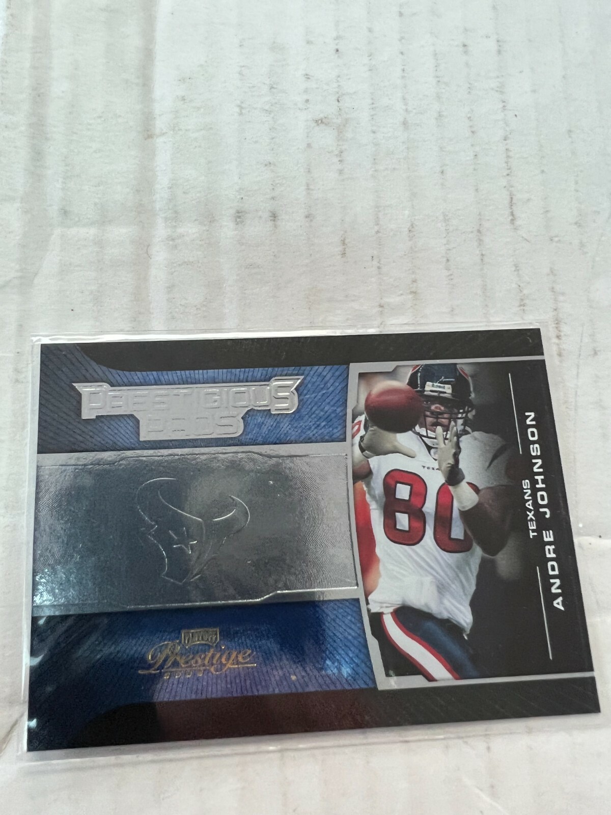 Andre Johnson 2008 Prestige Prestigious Pros Card #PPR-27 Serial #0549/ ...