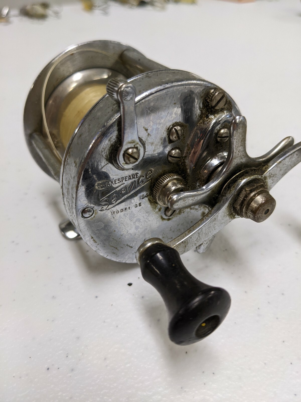 Vintage Shakespeare Service 1944 GE Fishing Reel | eBay