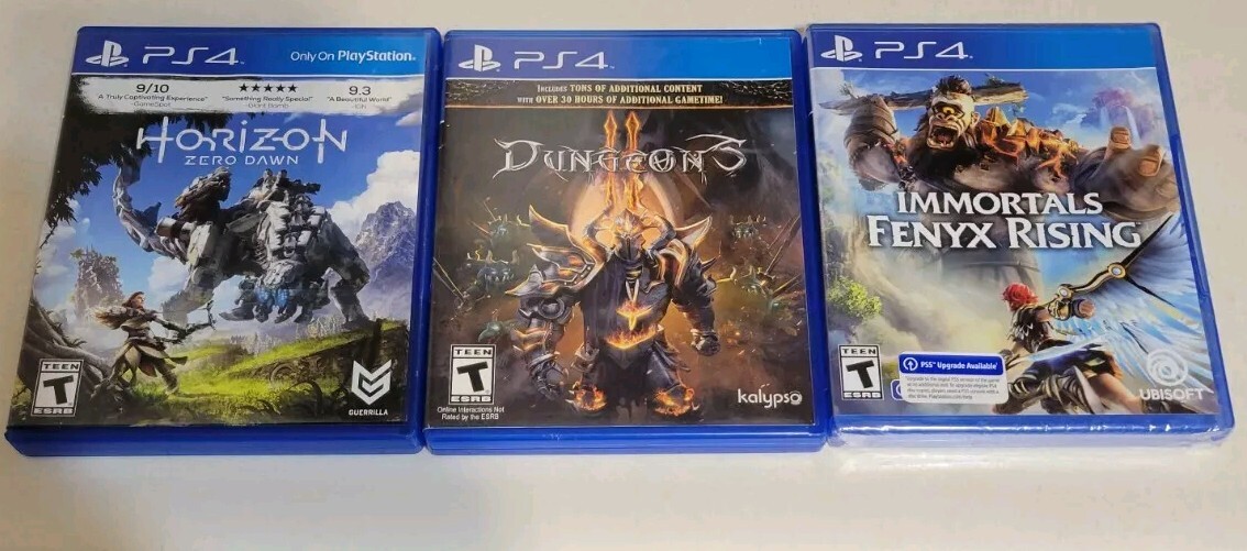 Horizon Zero Dawn, Dungeons II & Immortals Fenyx Rising (ps4) | eBay