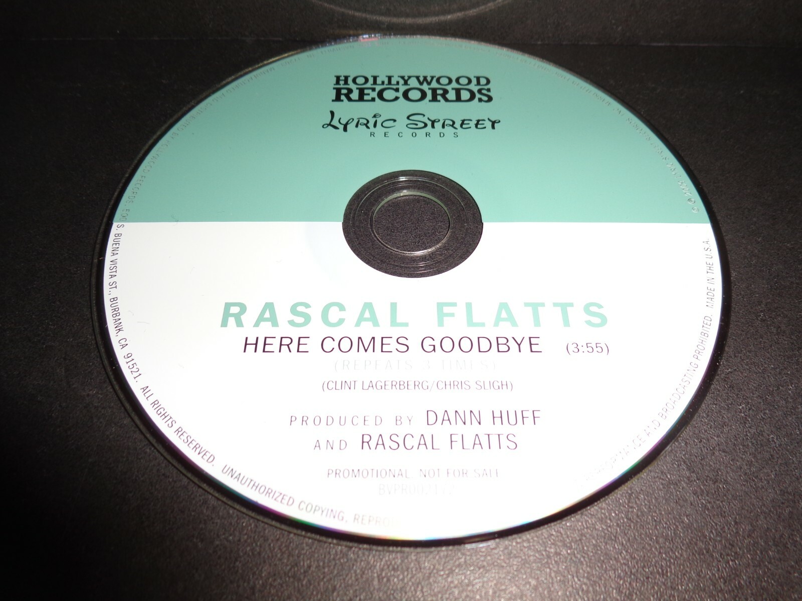 HERE COMES GOODBYE by RASCAL FLATTS-Rare Collectible Promo Single w ...