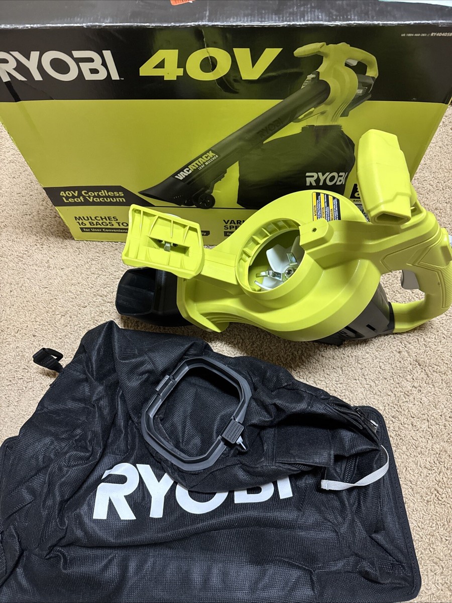 Ryobi 40V Volt Vac Attack Leaf Vacuum Mulcher Cordless RY40405 Power ...