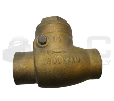 NEW STOCKHAM 125 BRASS SWING CHECK VALVE 1-1/2" 200CWP | eBay