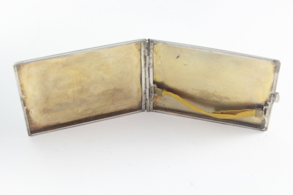 Vintage European Art Deco 800 Fine Silver Engine Turned Cigarette Case ...