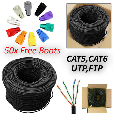RJ45 Cat5 Cat5e Cat6 FTP UTP Ethernet Network Roll Cable Lead OUTDOOR ...