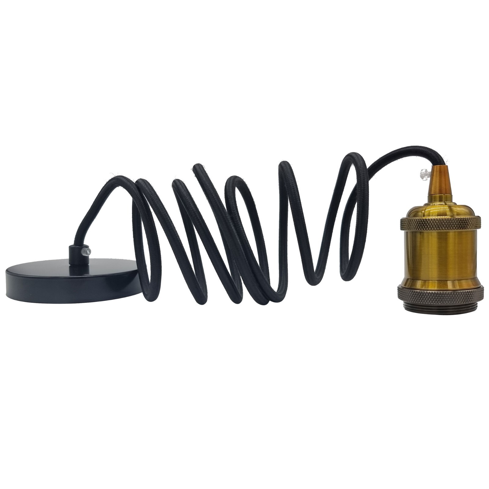 Ceiling Hanging Pendant Light Fabric Flex Lamp Holder E27 Fitting ...