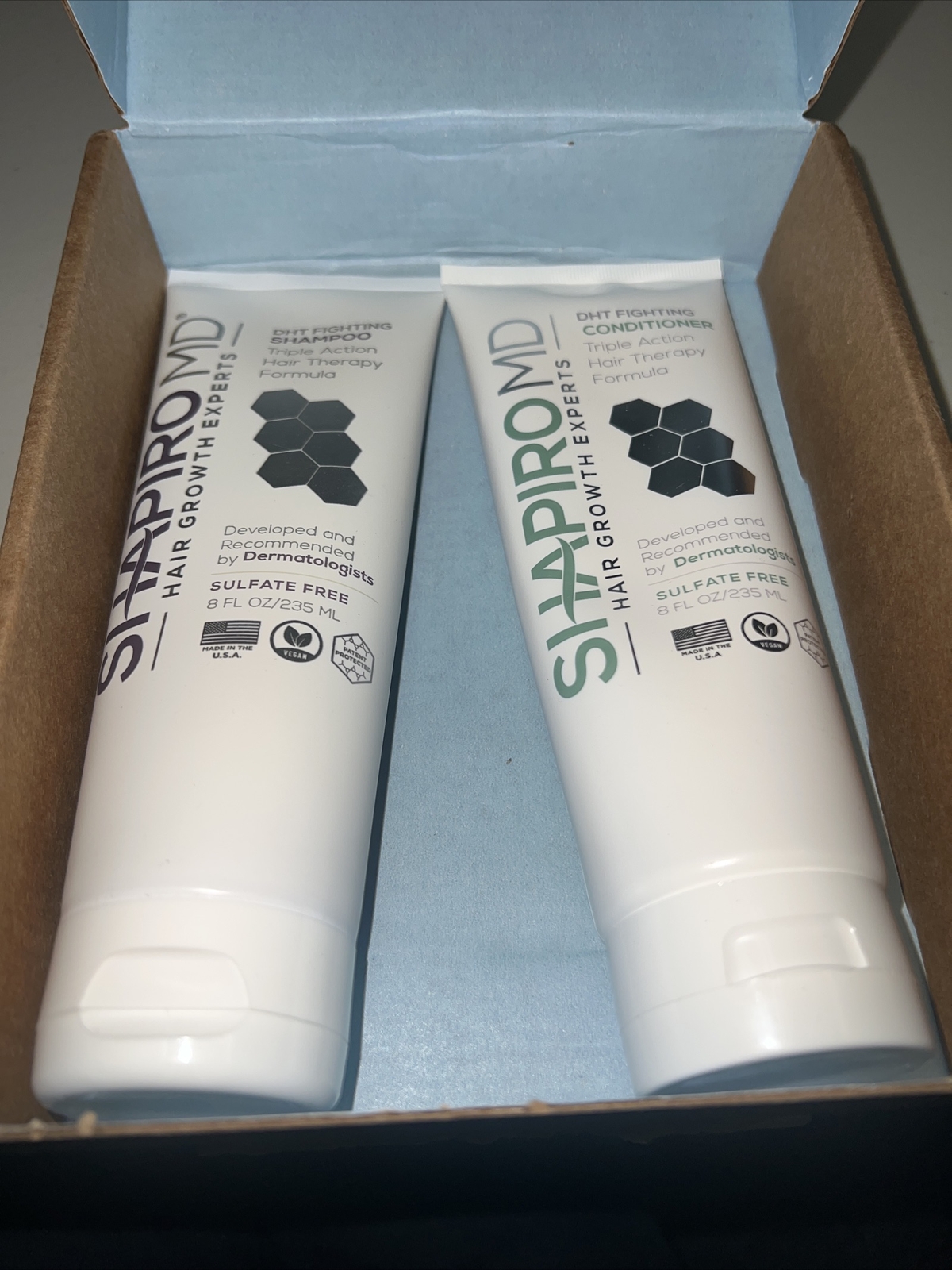 Shapiro MD Hair Loss Shampoo and Conditioner, Vegan Formula with DHT ...