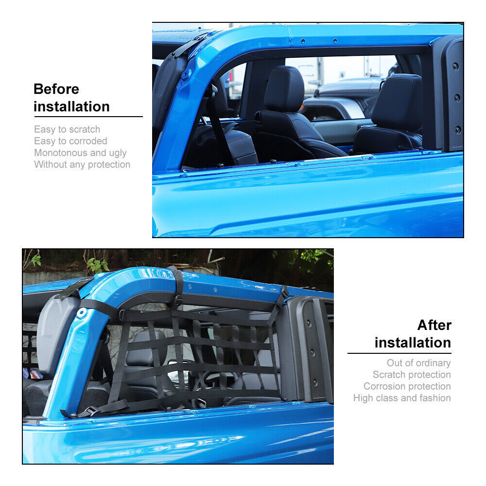 Rear Side Trunk Cargo Net Restraint Mesh Protection For Ford Bronco ...