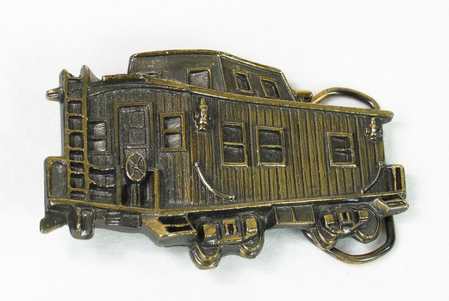 Vintage Train Belt Buckle Railroad Brass 1979 Caboose Chicago Limited ...