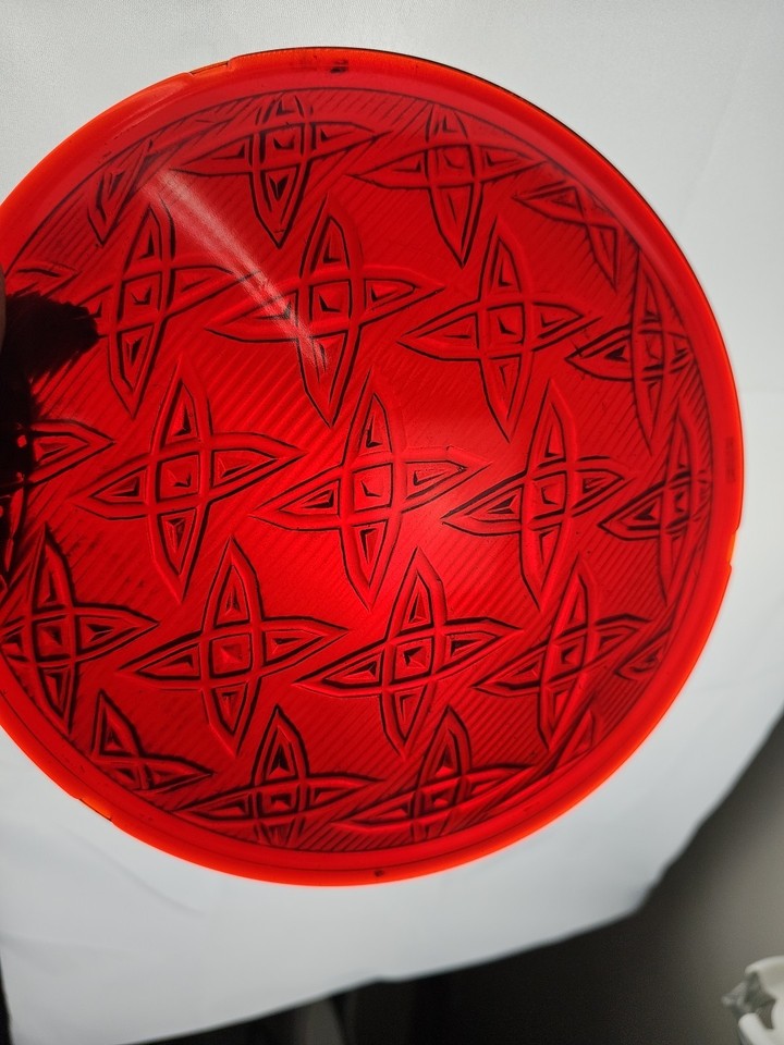 VINTAGE MACBETH ATOMIC BUTTERFLY TRAFFIC LIGHT RED SIGNAL LIGHT LENS ...