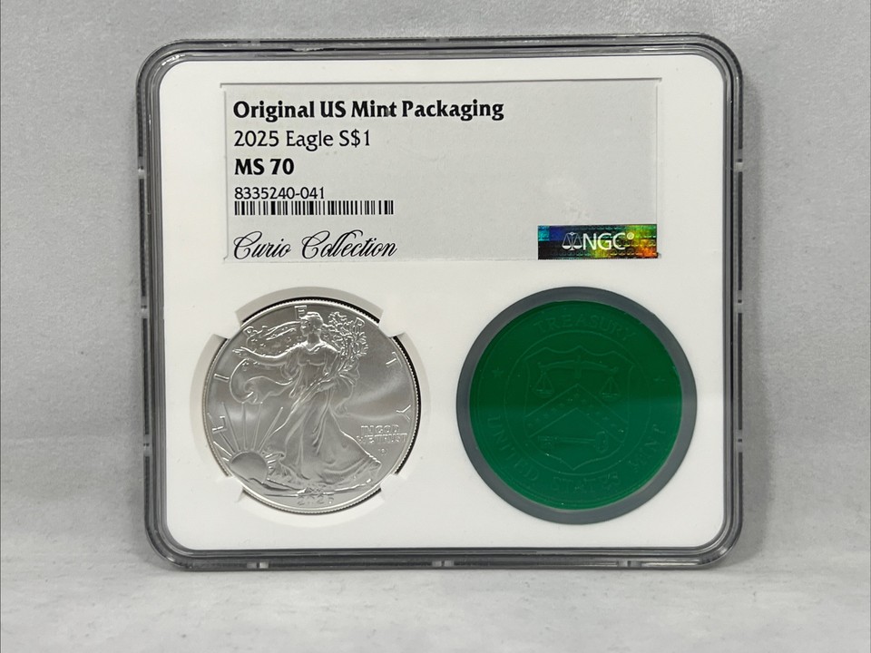 2025 MS 70 Curio Collection American Silver Eagle w/bag ASE 41/125 ...
