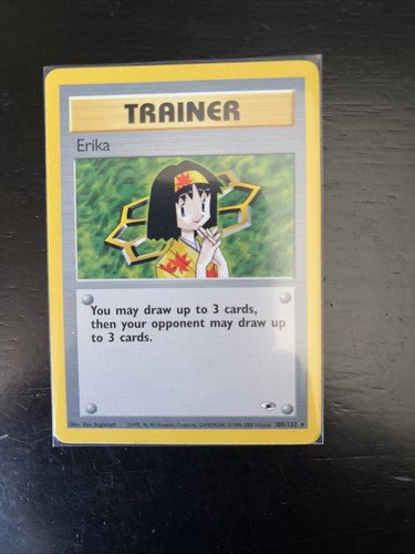 9 Card Lot Pokémon TCG Base And Gym Heroes Rare Trainers Non-Holo Set ...