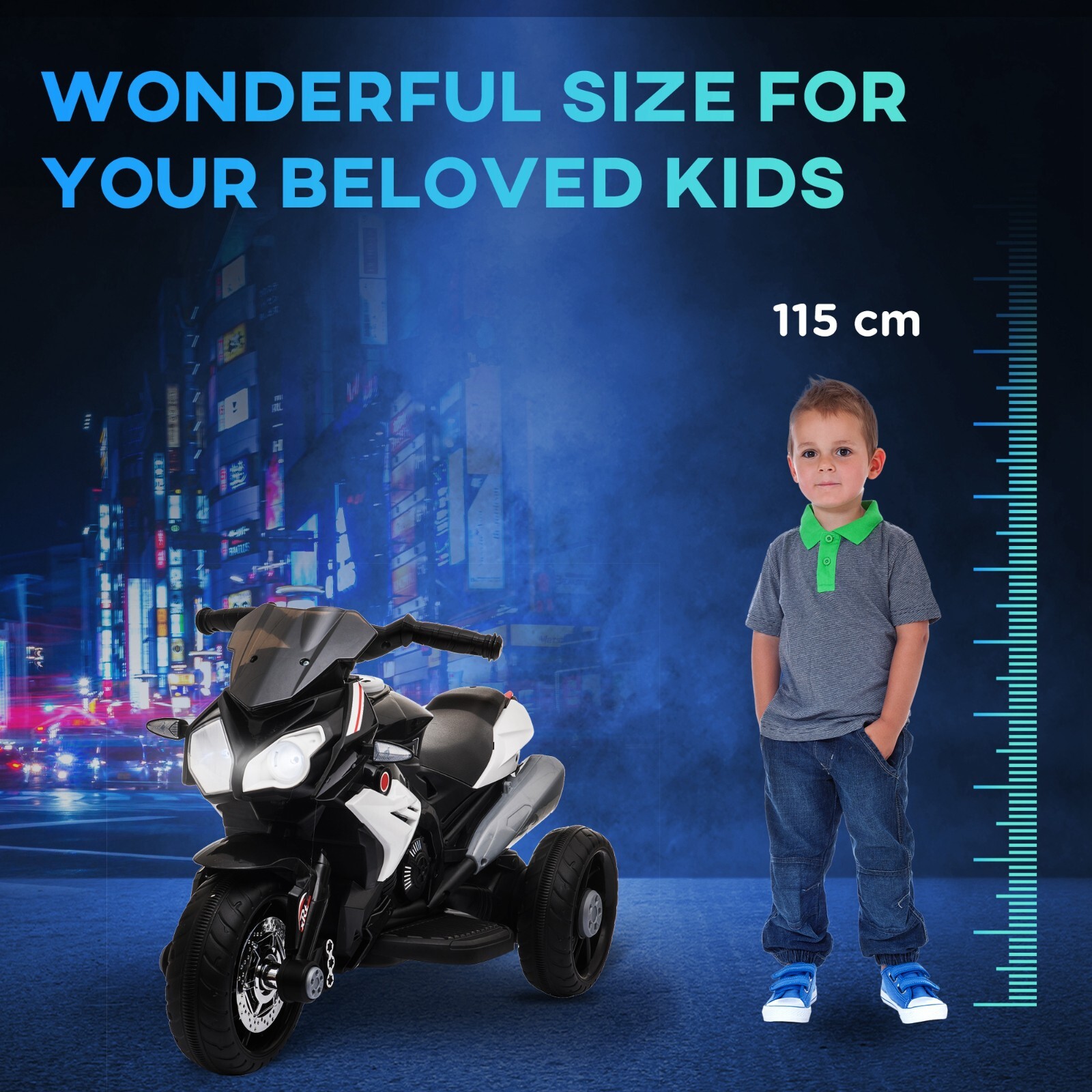 Kids Electric Pedal Motorcycle Ride-On Toy Battery Powered 6V 3-6 Years ...