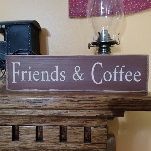 Friends & Coffee Bar Rustic Farmhouse Kitchen Primitive Shabby Country ...