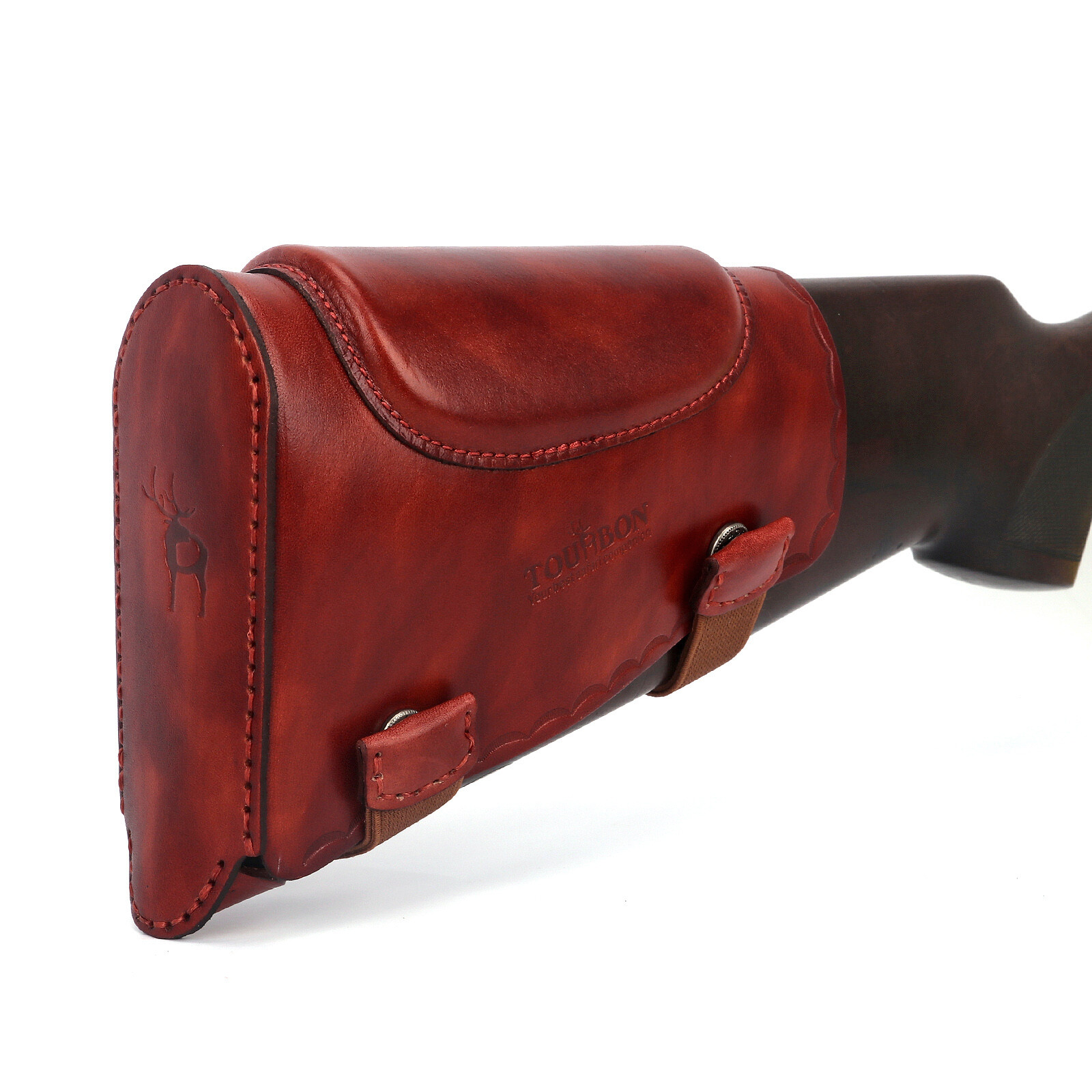 TOURBON Handmade Leather Rifle Comb Raiser Pad Shotgun Buttstock Holder ...