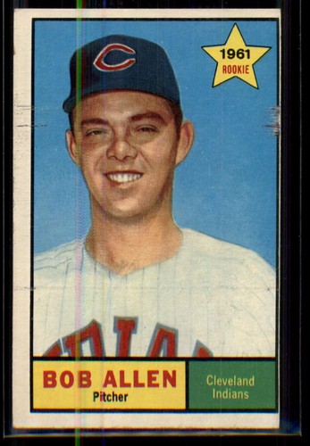 1961 Topps #452 Bob Allen VG/EX RC Rookie Indians | eBay
