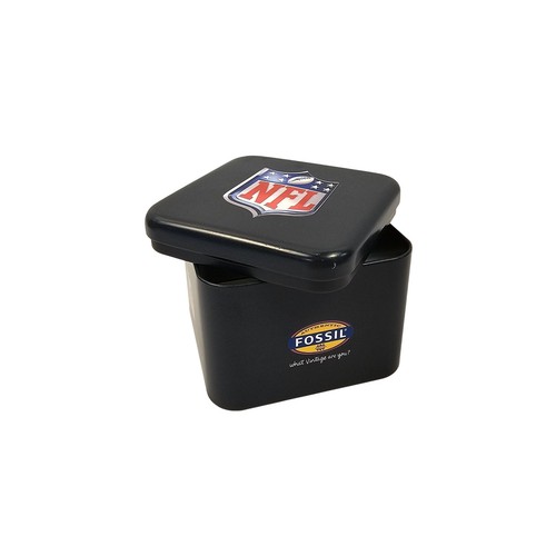 Fossil NFL Mens Applied Watch Box Square Black Display Storage Case ...