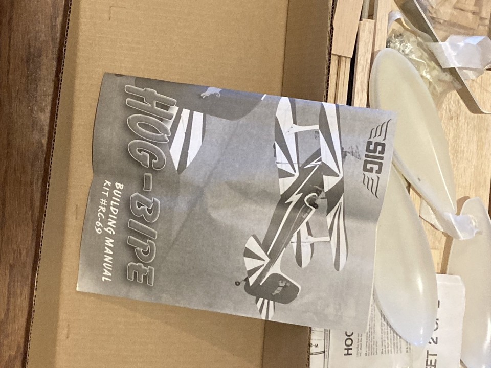 Sig Hog Bipe RC Airplane NIB Unassembled Kit Sport Biplane | eBay