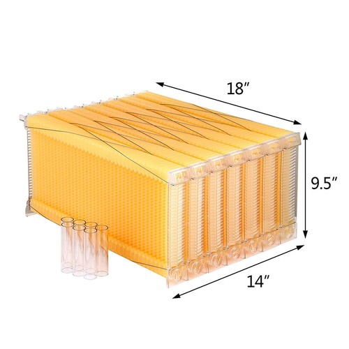 Wooden Beekeeping Beehive House Box + 7PCS Automatic Honey Bee Comb ...