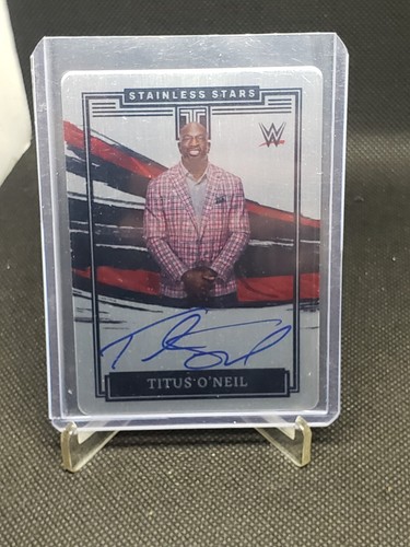 TITUS O'NEIL 2022 PANINI IMPECCABLE WWE STAINLESS STARS AUTOGRAPH /99 ...