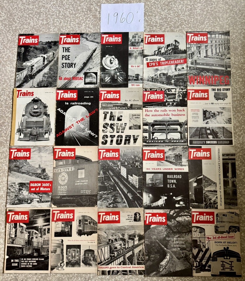 Train Magazines, Lot Of 182 Issues, 1940’s-1990’s | eBay