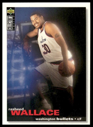 1995-96 UD Collector's Choice #239 Rasheed Wallace RC Rookie Card ...