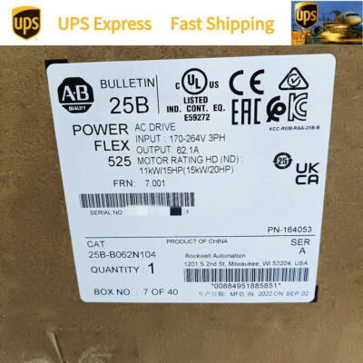 AB 25B-B062N104 PowerFlex 525 AC Drive New Spot Goods Expedited #HT | eBay
