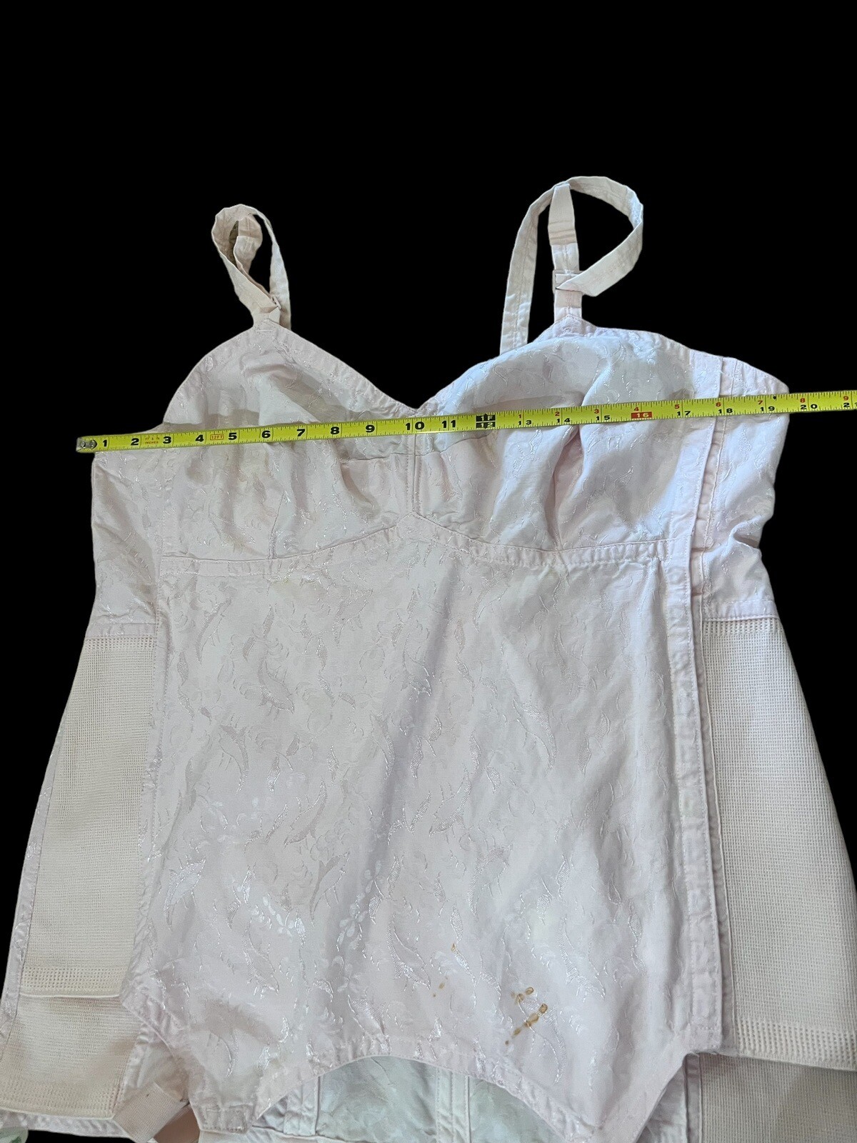 VTG 40s PINK Open Bottom GIRDLE Firm LACE Corset GART… - Gem