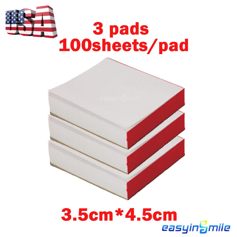 300 Sheet Dental Mixing Pads Paper/Poly Coated 2Side Disposable S/M/L ...
