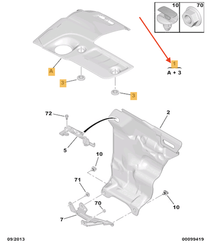 PEUGEOT 3008 Engine Cover Upper 9805762880 New Genuine | eBay UK